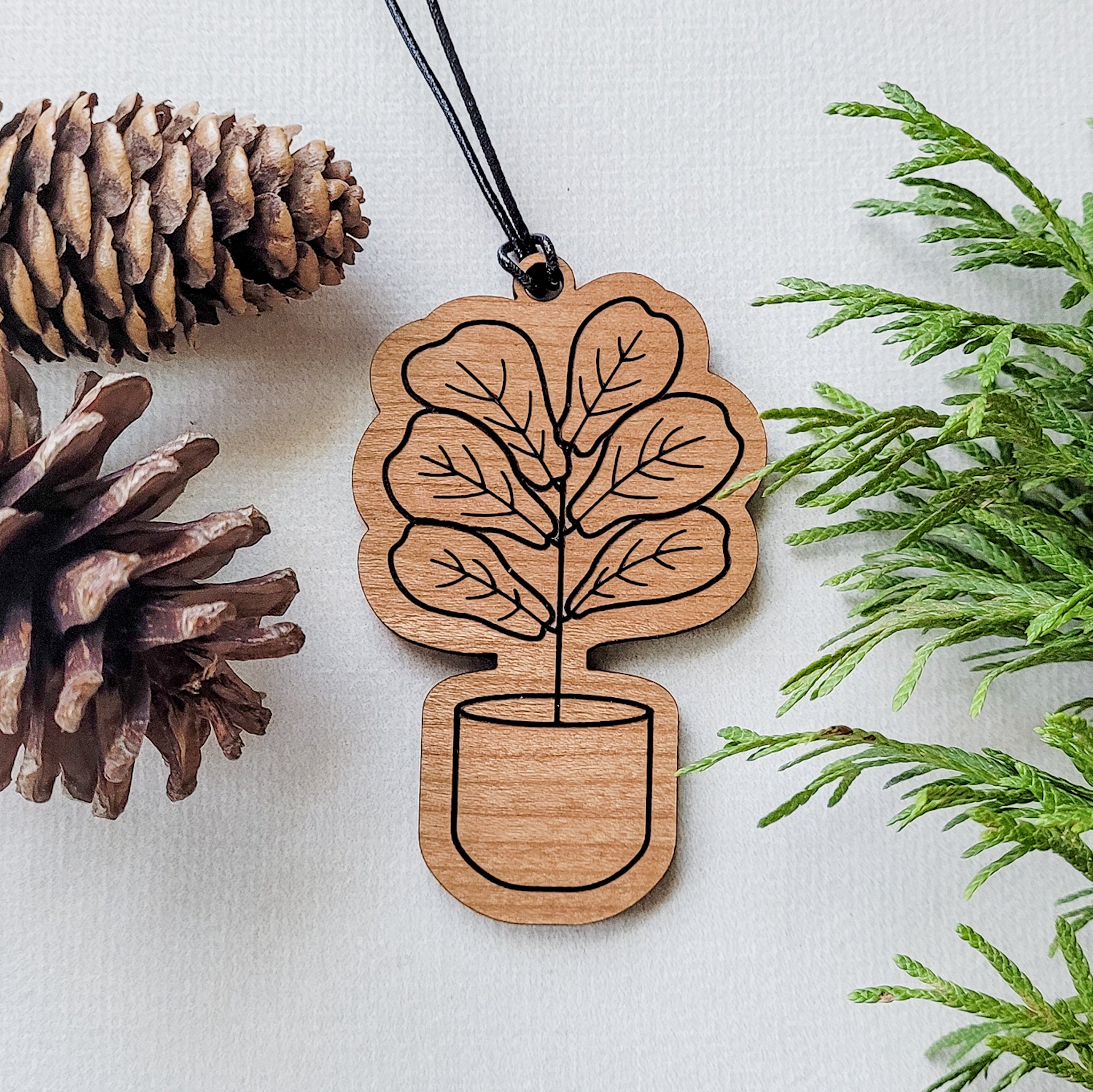 Fiddle Leaf Fig Plant Ornament - Gifts for Plant Lovers - Plant Décor ...