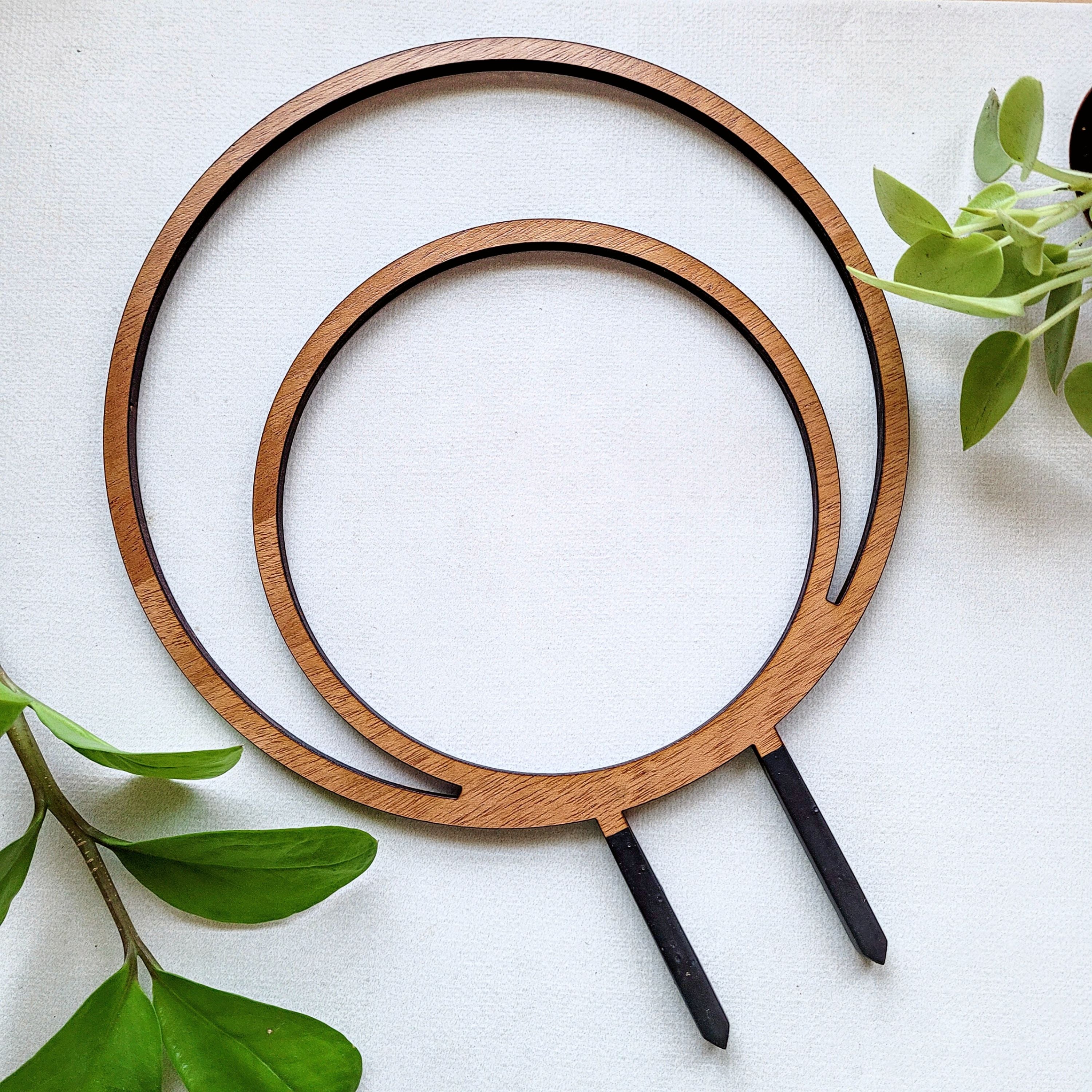 Round Circle Indoor Plant Trellis - Double Hoop - Plant Décor & Gifts ...